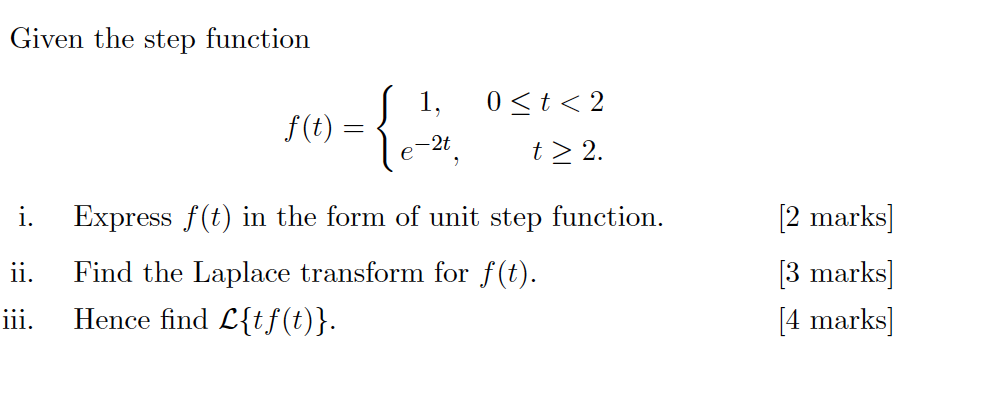 Solved Given the step function s 1, 0