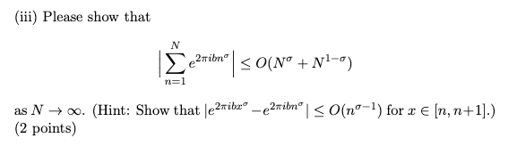 Additional exercise: Let us fix a real number 0