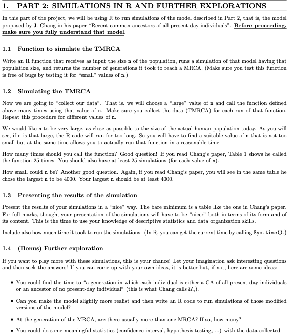 Solved In this part of the project, we will be using R to | Chegg.com
