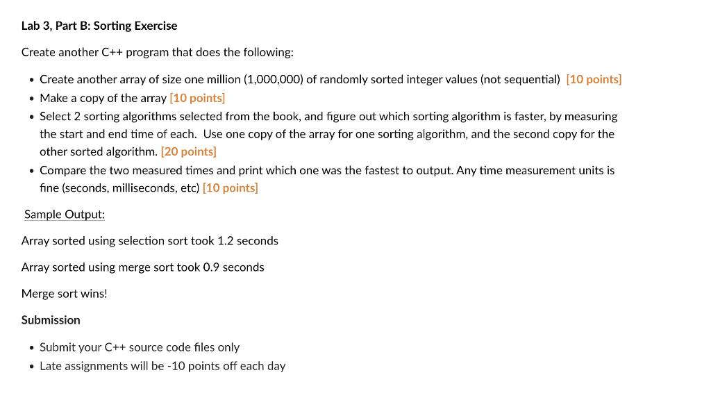Solved Description Lab 3, Part A: Benchmark Test for | Chegg.com