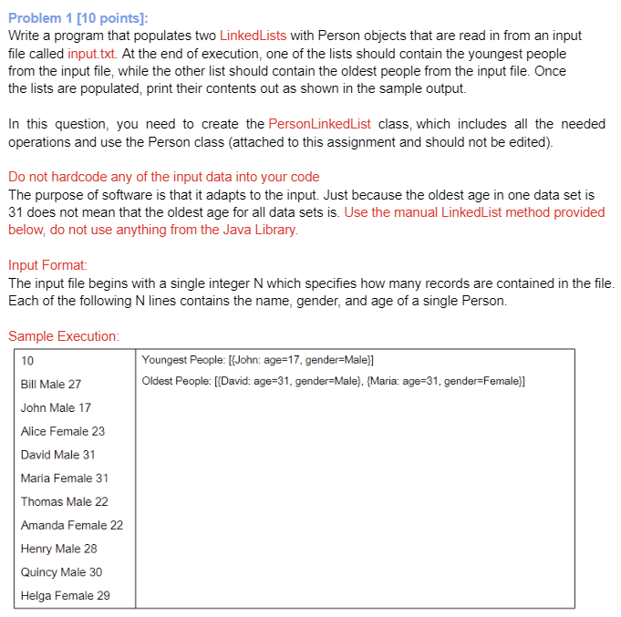 Solved More Information The Linked List Method Below Is To