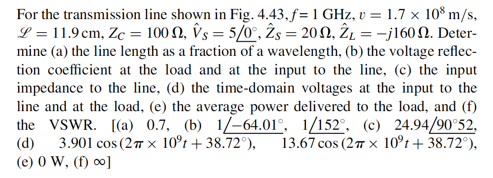 Solved V(z) z) Zs 2 Viz) FIGURE 4.43 Definition of terms for | Chegg.com