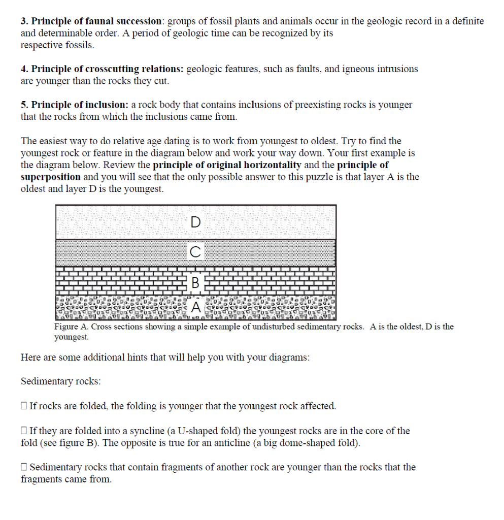 Solved TIME & GEOLOGY LAB OLDER 43 OLDEST A Relative Age | Chegg.com