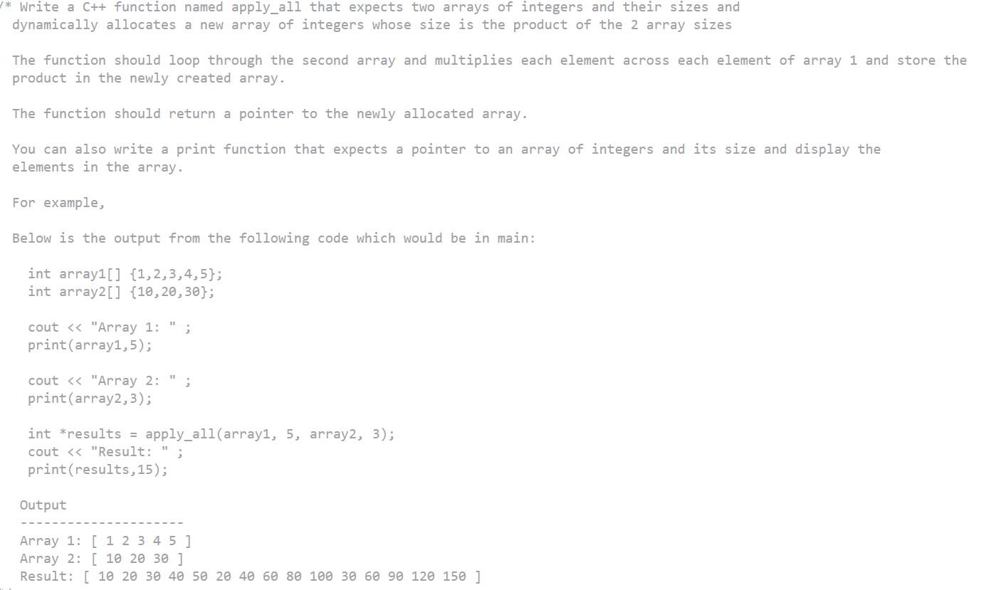 Solved C++ (Pointers) 1. Write a C++ function named | Chegg.com
