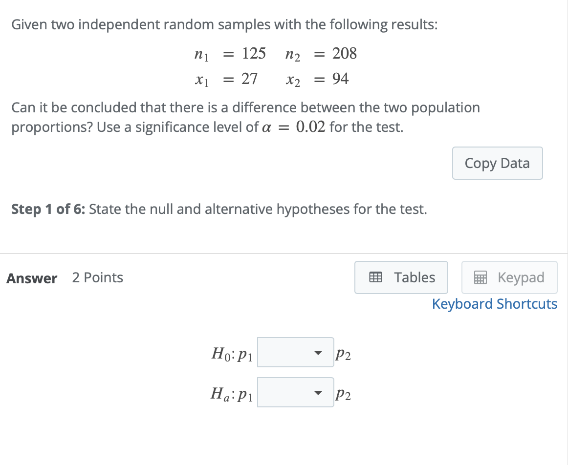 Solved Given two independent random samples with the | Chegg.com