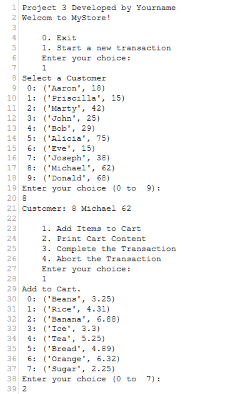Solved 1 Project 3 Developed by Yourname 2 Welcom to | Chegg.com