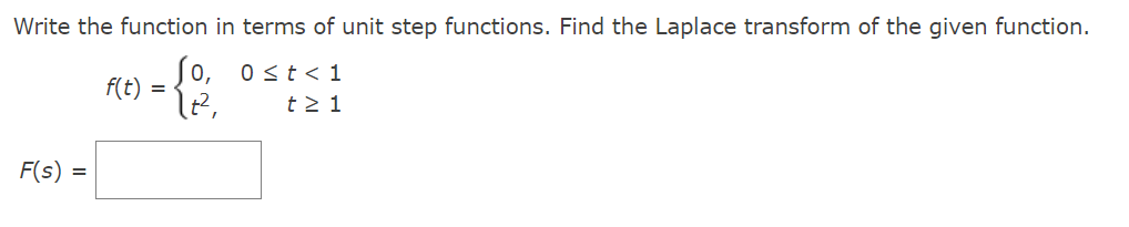 Solved Write the function in terms of unit step functions. | Chegg.com