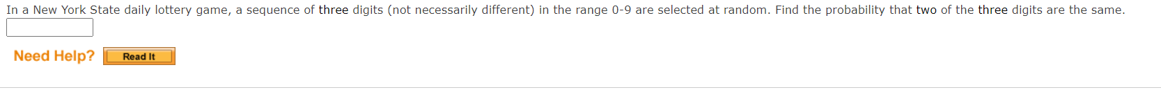 Solved In a New York State daily lottery game, a sequence of | Chegg.com