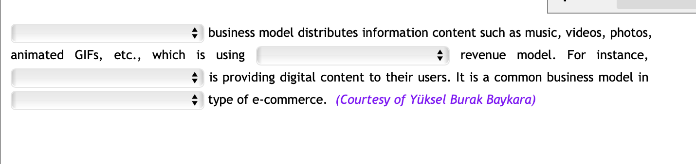 Solved business model distributes information content such | Chegg.com