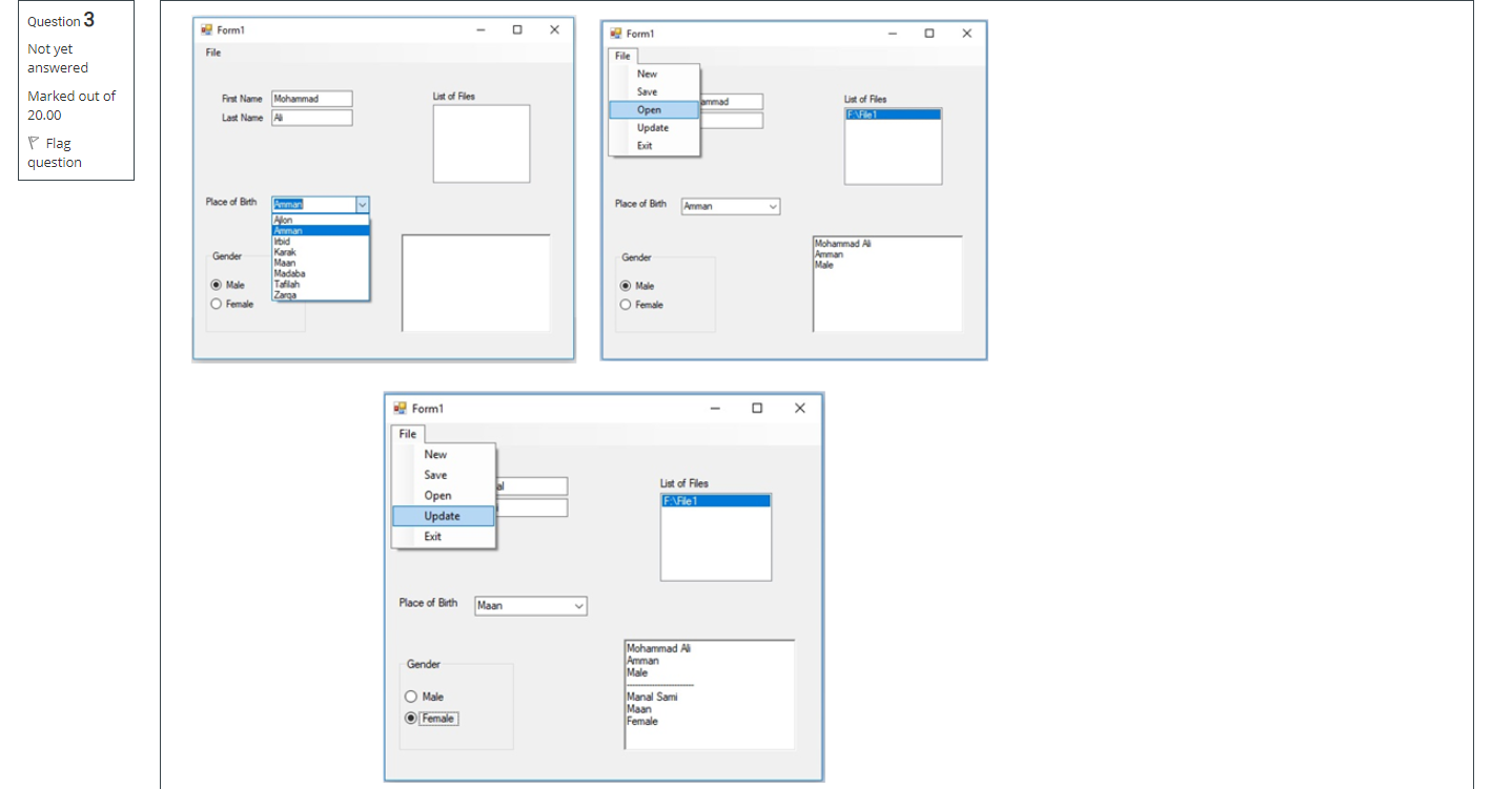 Solved Write a VC# code to do the following: 1. Save | Chegg.com