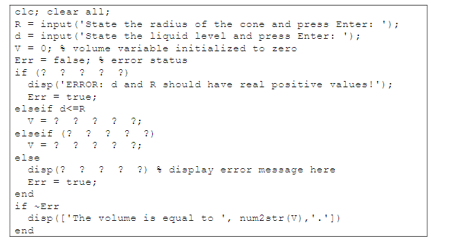Solved Lab Task 10 Matlab Programming With Decision 