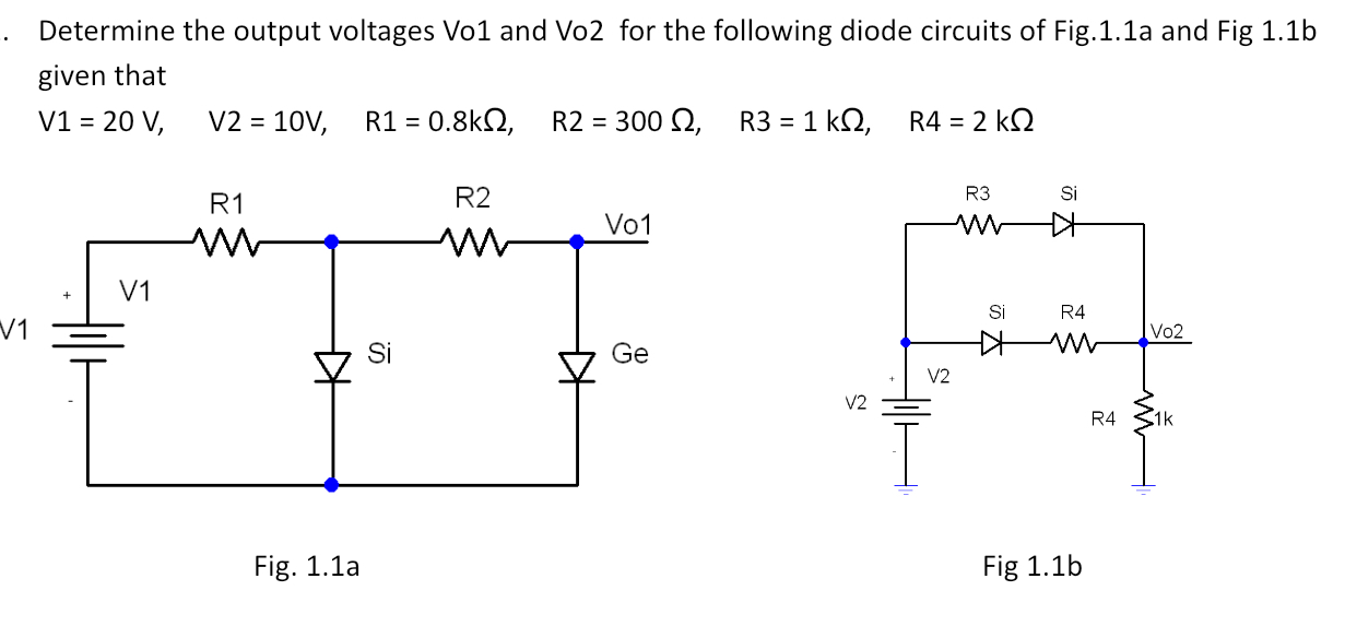 Solved Determine the output voltages Vo1 ﻿and Vo2 ﻿ for the | Chegg.com