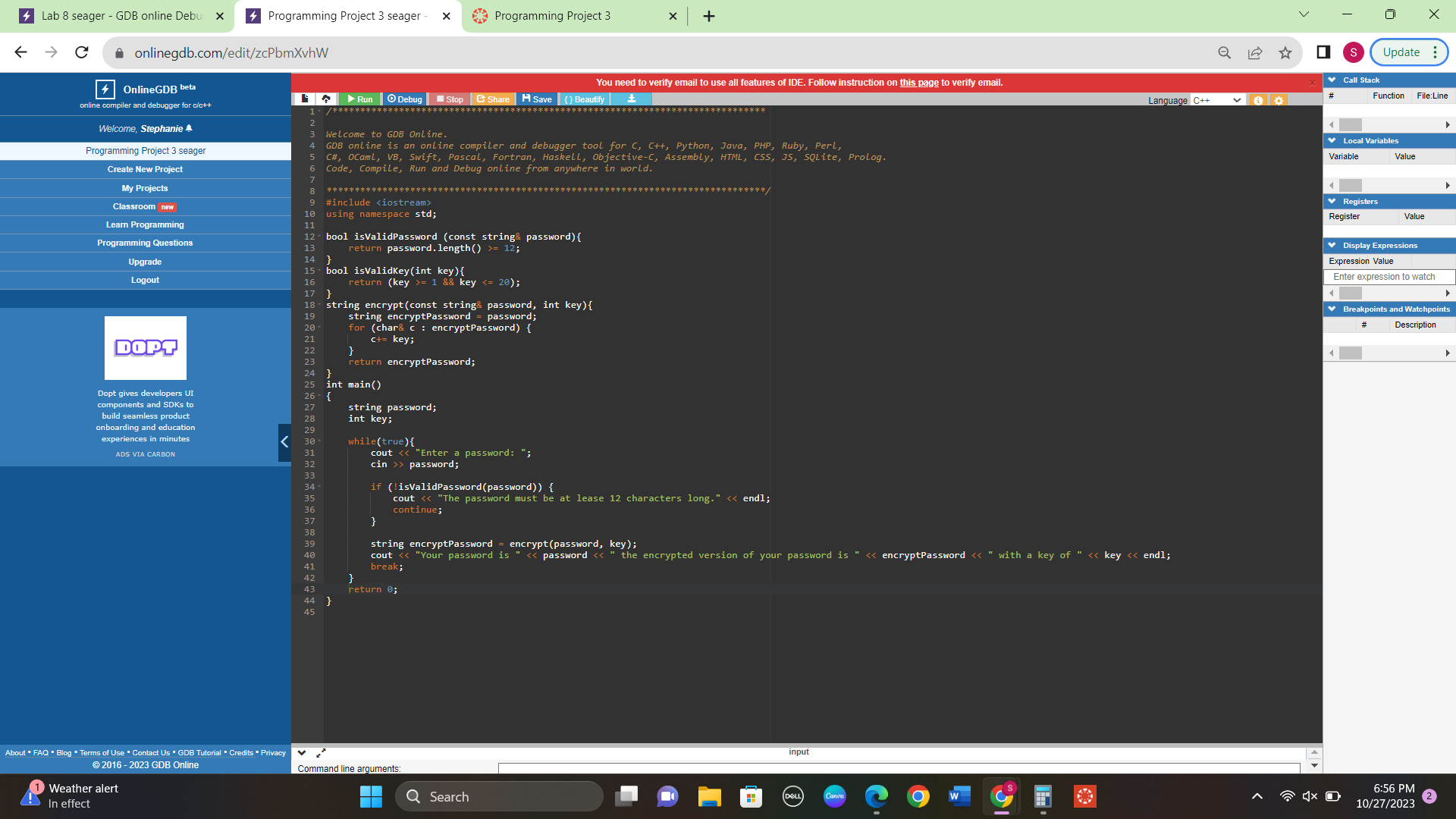 Solved with this as my current code I need to add an | Chegg.com