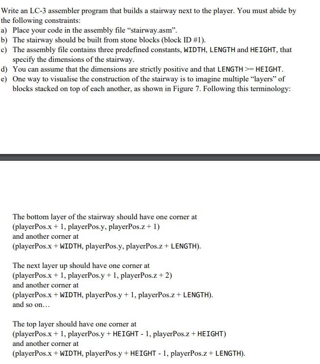 Solved Write an LC-3 assembler program that builds a | Chegg.com
