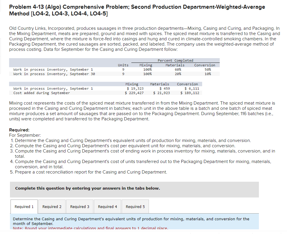 Solved Problem 4 13 Algo Comprehensive Problem Second Chegg