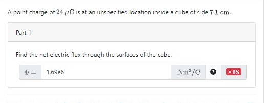 Solved A point charge of 24μC ﻿is at an unspecified location | Chegg.com