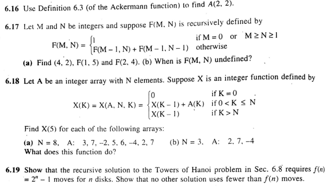 Solved = {From - 1, 6.16 Use Definition 6.3 (of the | Chegg.com