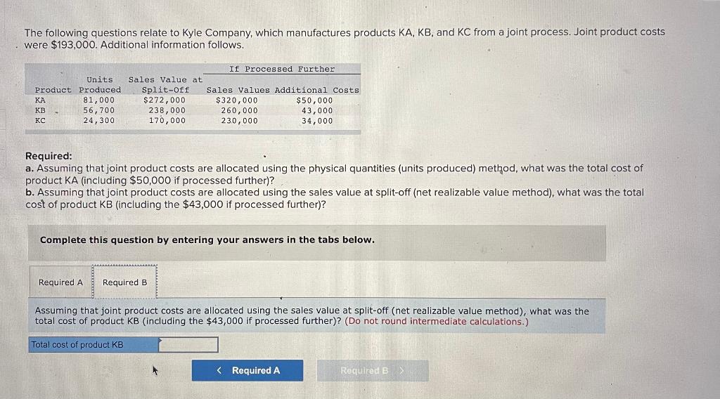 Solved The following questions relate to Kyle Company, which | Chegg.com