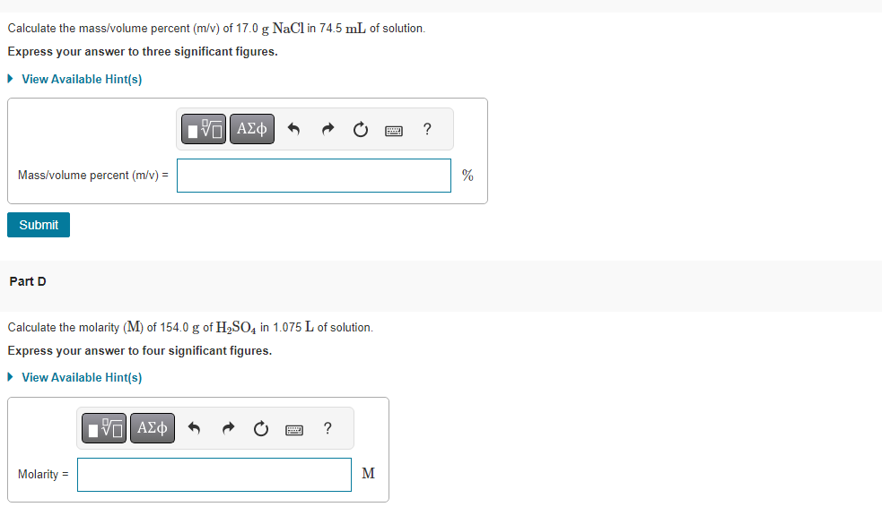 Solved Calculate the mass percent (m/m) of a solution | Chegg.com