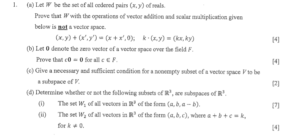 Solved (a) Let W be the set of all ordered pairs (x,y) of | Chegg.com