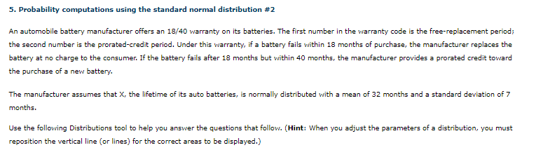 Solved 5. Probability computations using the standard normal | Chegg.com