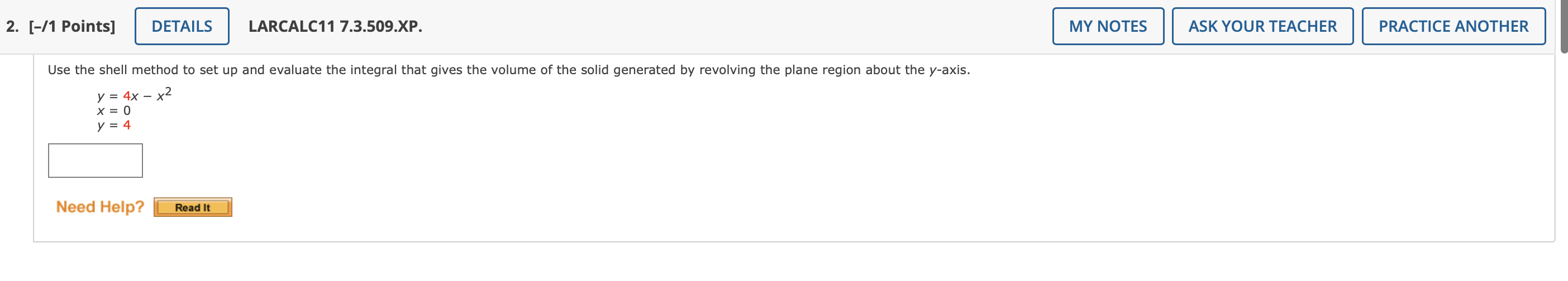 Solved Use the shell method to set up and evaluate the | Chegg.com