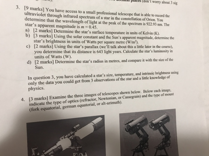Solved ucciiiai paces (don't worry about 3 sig 3. [9 marks] | Chegg.com