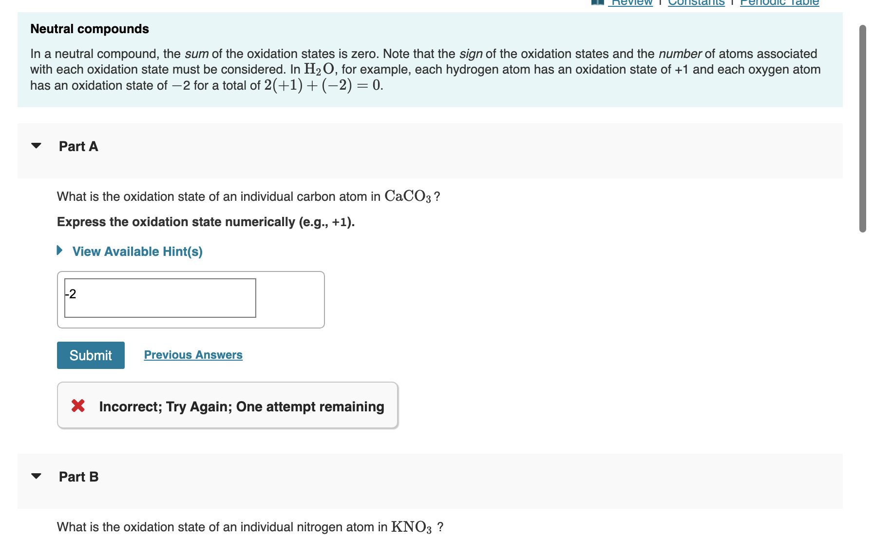 Solved In a neutral compound, the sum of the oxidation | Chegg.com