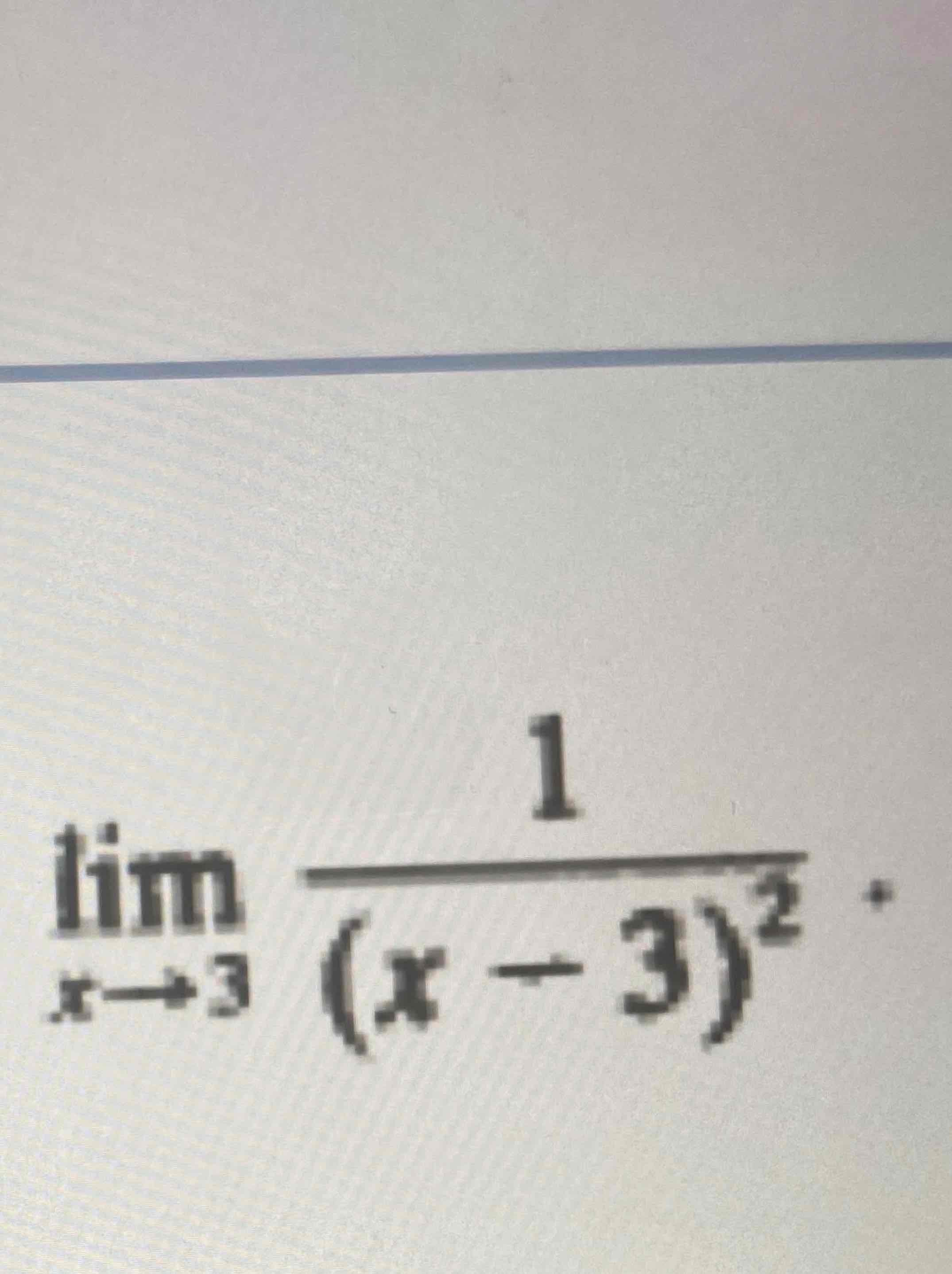 Solved limx→31(x-3)2 | Chegg.com
