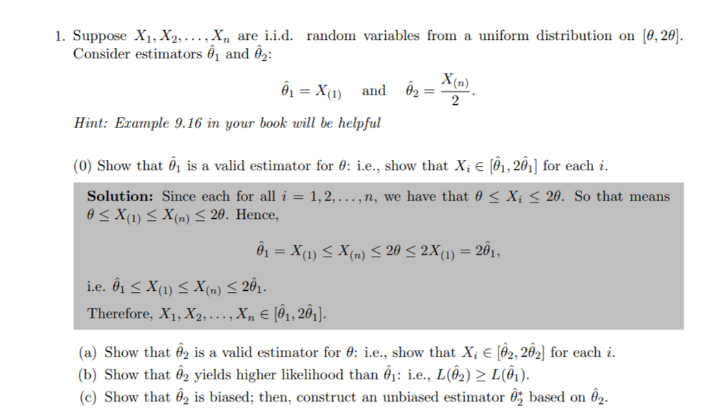 Solved 1. Suppose Xi,X2, . ,Xn are iid. random variables | Chegg.com Solved 1. Suppose Xi,X2, . ,Xn are iid. random variables | Chegg.com
