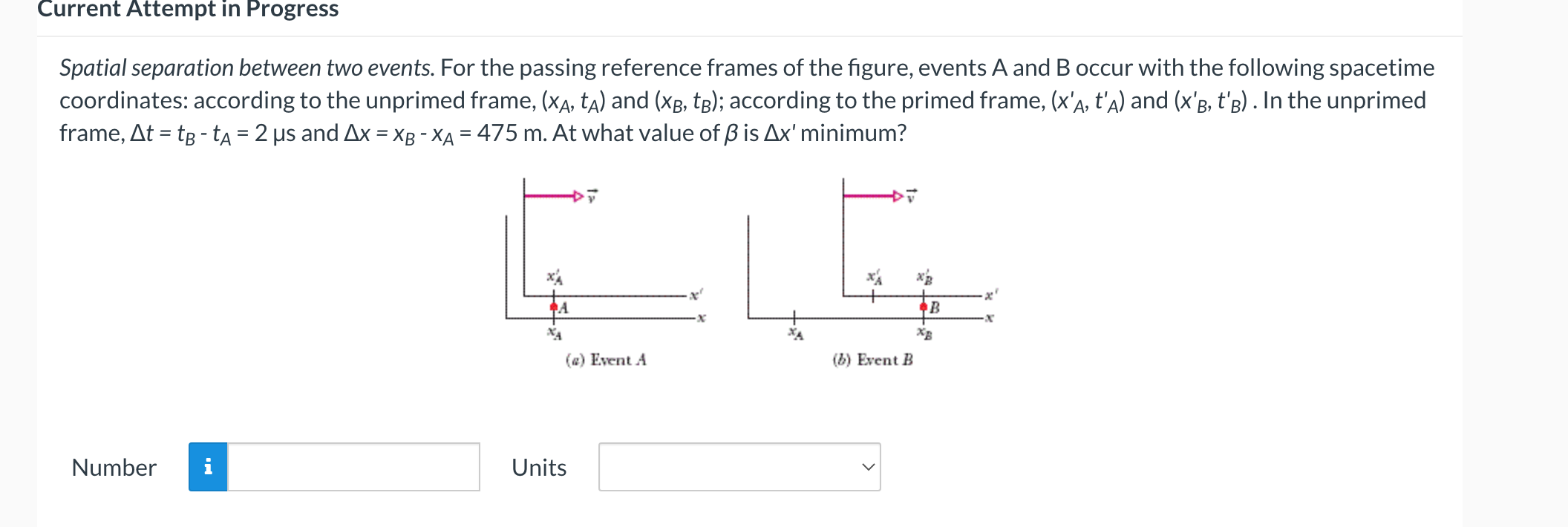 Solved Spatial separation between two events. For the | Chegg.com