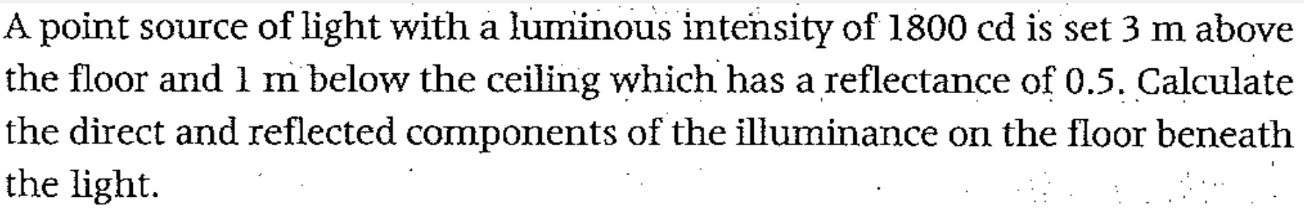Solved A point source of light with a luminous intensity of | Chegg.com