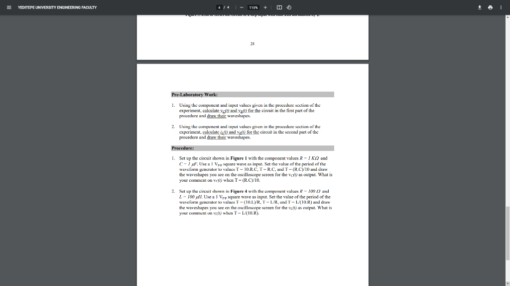 Solved YEDITEPE UNIVERSITY ENGINEERING FACULTY 1/4 1104 + | Chegg.com