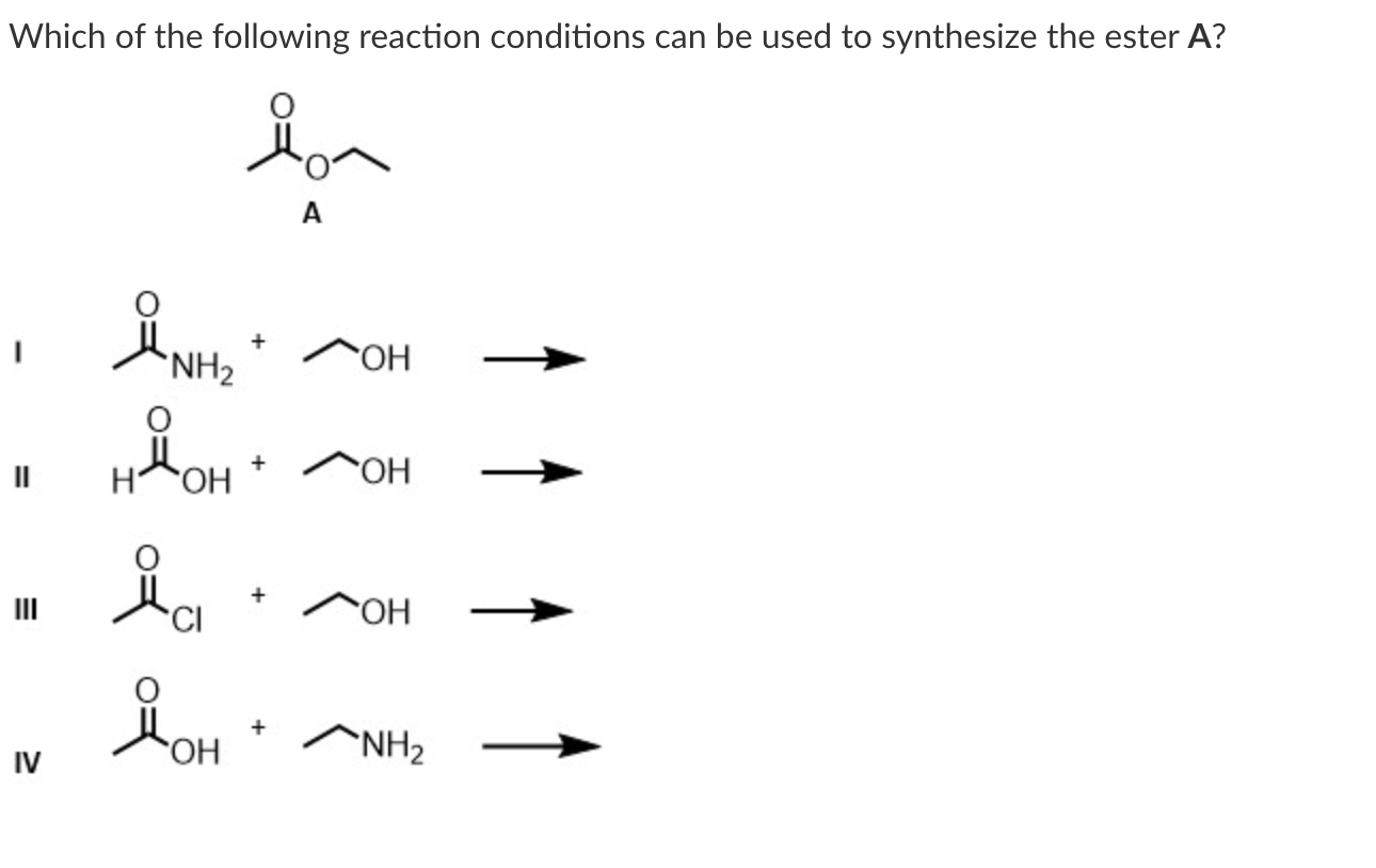 Solved Which of the following reaction conditions can be | Chegg.com