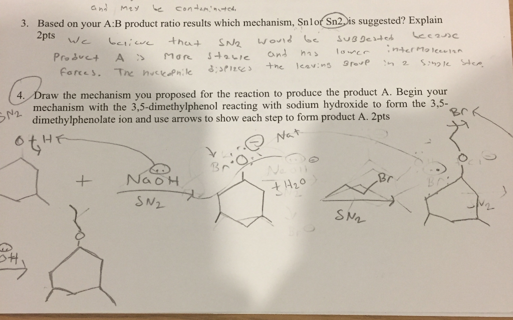 Solved and Contiminted May 3. Based on your A:B product | Chegg.com