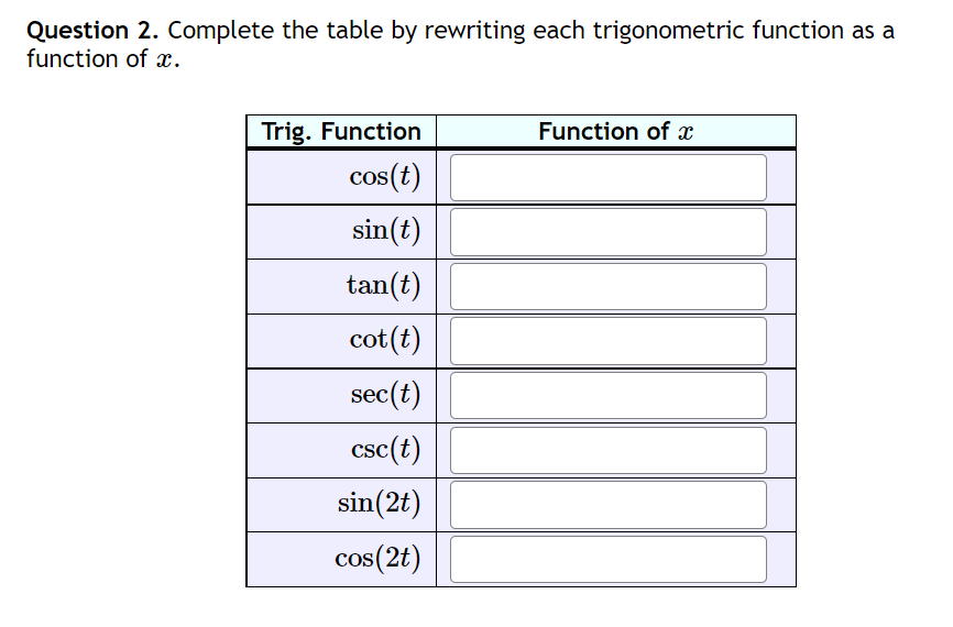Solved Given the following right triangle. Q Question 1. The | Chegg.com