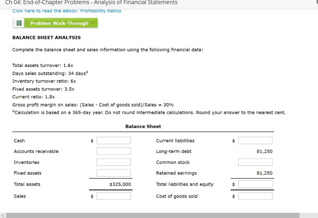 Solved Ch 04: End-of-Chapter Problems - Analysis of | Chegg.com