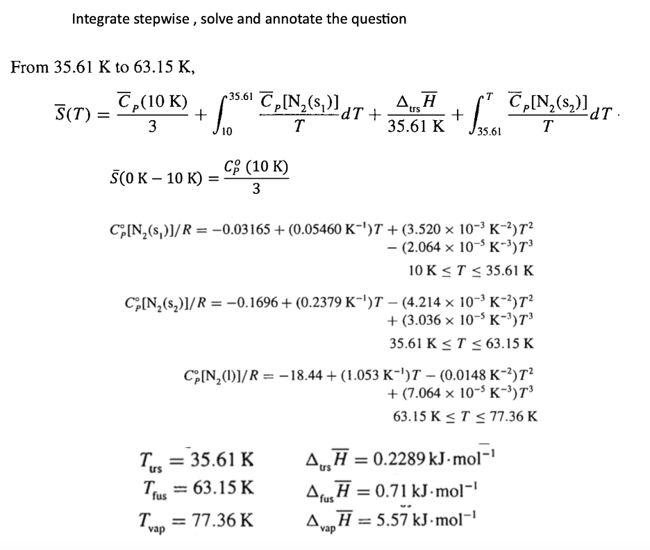 Solved Integrate stepwise, solve and annotate the | Chegg.com