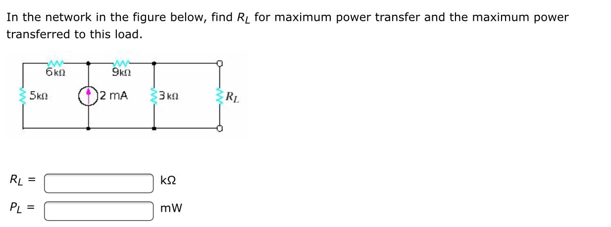 Solved Find RL in the network in the figure below in order | Chegg.com