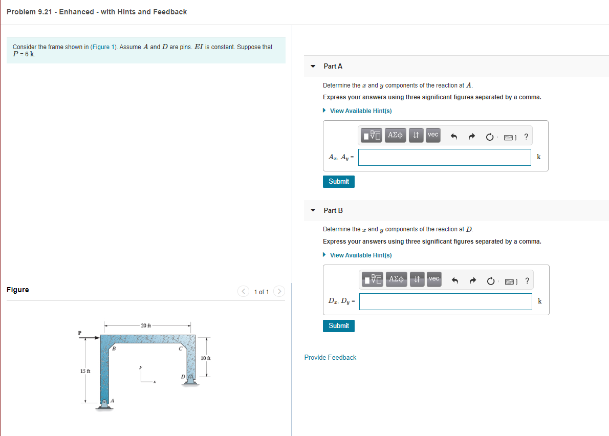 Solved Problem 9.21 - Enhanced - with Hints and Feedback | Chegg.com
