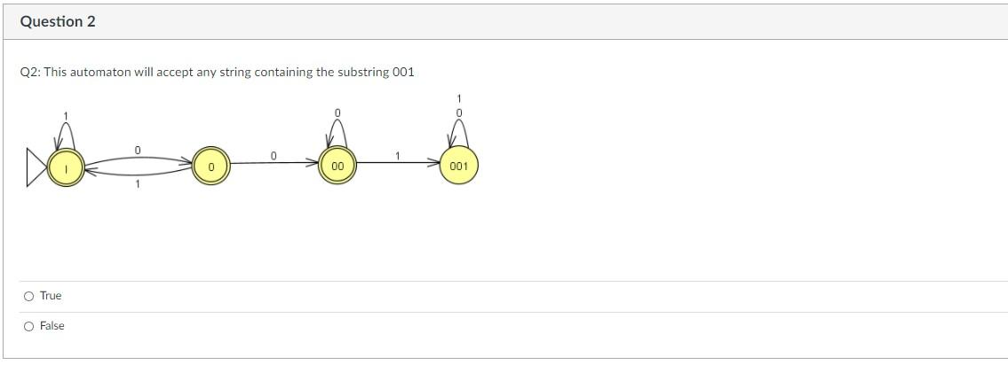 Solved Question 2 Q2: This automaton will accept any string | Chegg.com