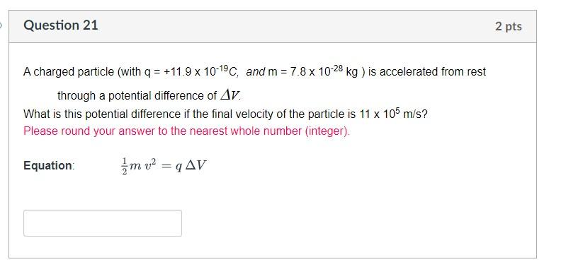Solved A charged particle (with q=+11.9×10−19C, and | Chegg.com