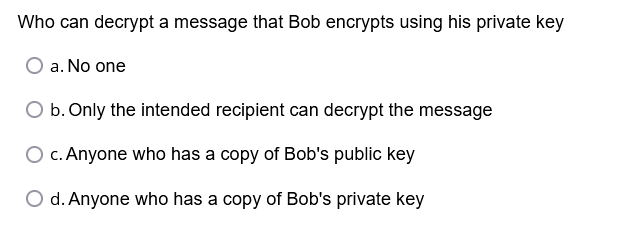 Solved Which of the following statement is true? a. | Chegg.com