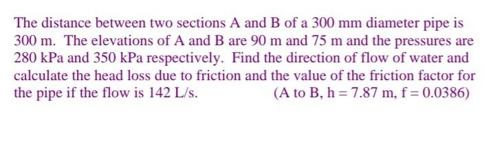 Solved The distance between two sections A and B of a 300 mm | Chegg.com