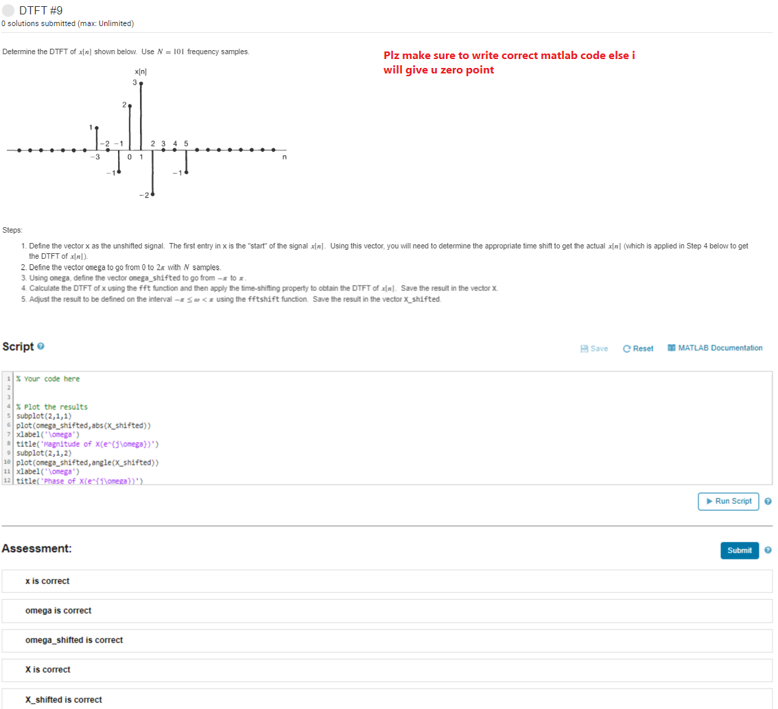 Solved DTFT #90 ﻿solutions submitted (max: | Chegg.com