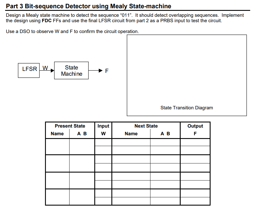 Solved Part 2 - Linear Feedback Shift Register (LFSR) Use | Chegg.com