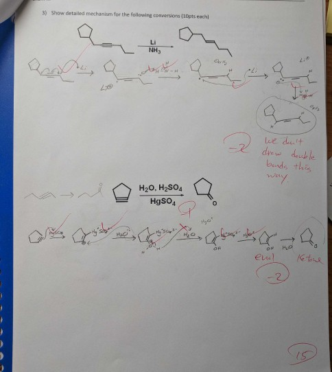 Solved 3) Show detailed mechanism for the following | Chegg.com