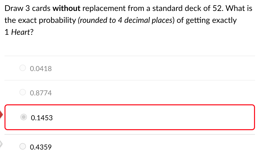 Solved Draw 3 cards without replacement from a standard deck | Chegg.com