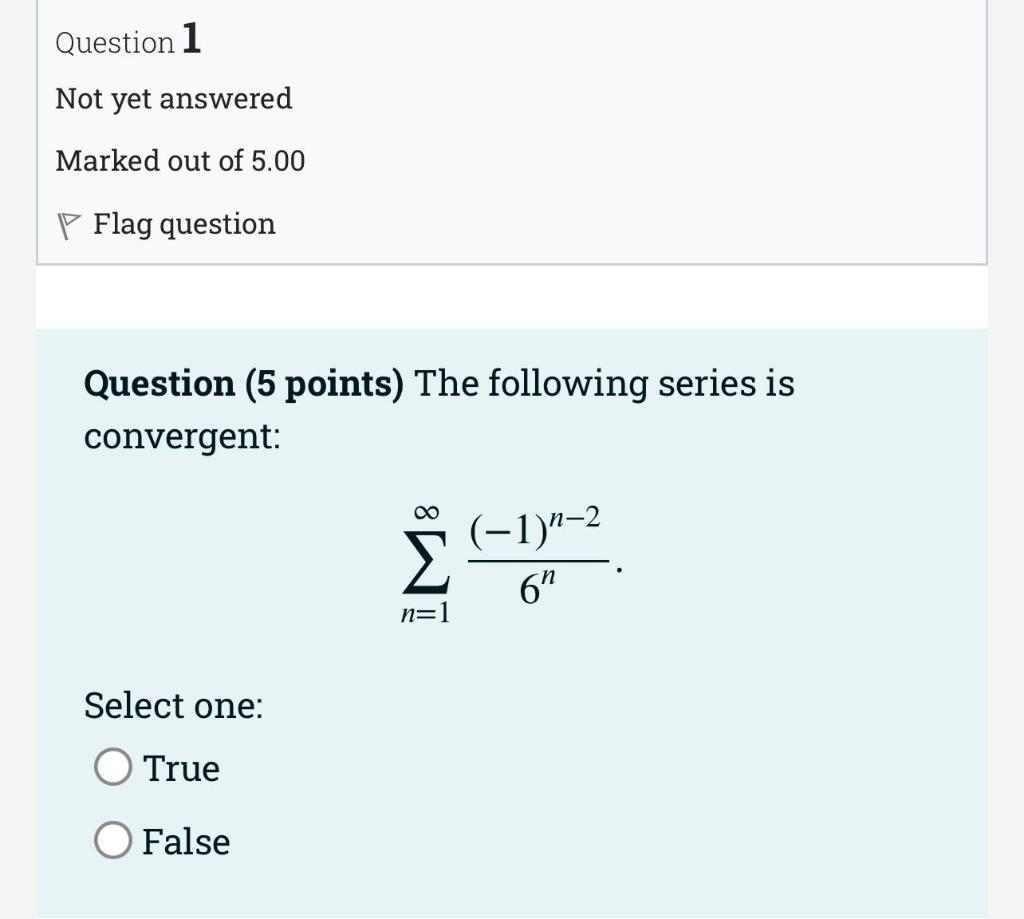Solved Question 1 Not yet answered Marked out of 5.00 P Flag | Chegg.com