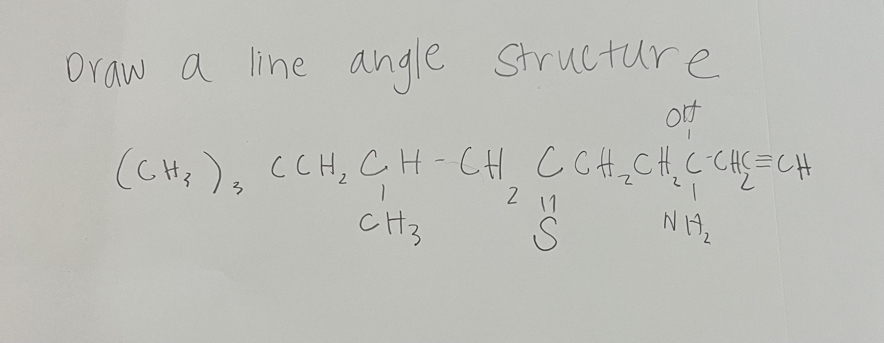 Solved Draw a line angle structure | Chegg.com